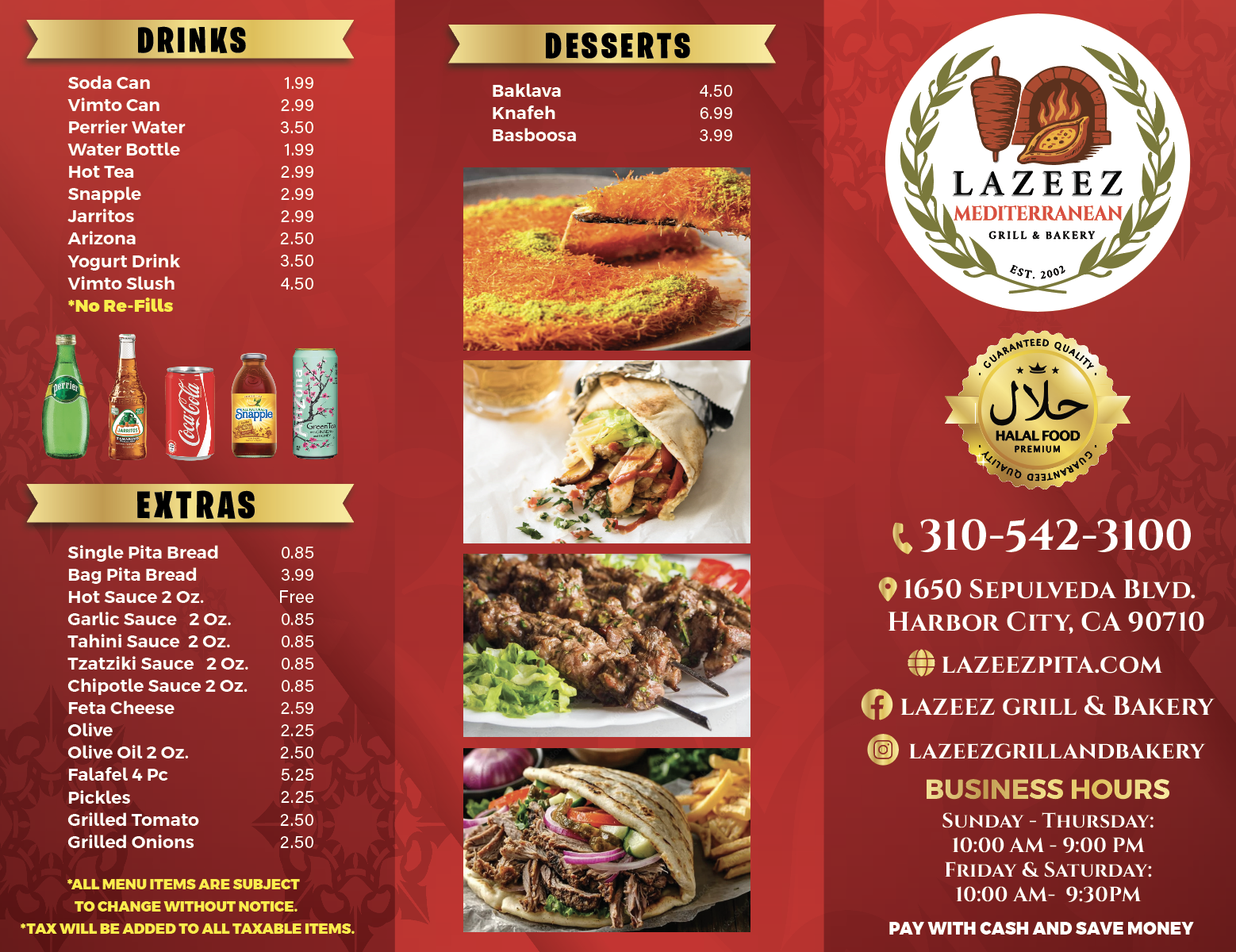 Lazeez Grill & Bakery - Authentic Palestinian & Levantine Cuisine ...